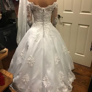 Dresses | Pure White Lace Wedding Dress | Poshmark